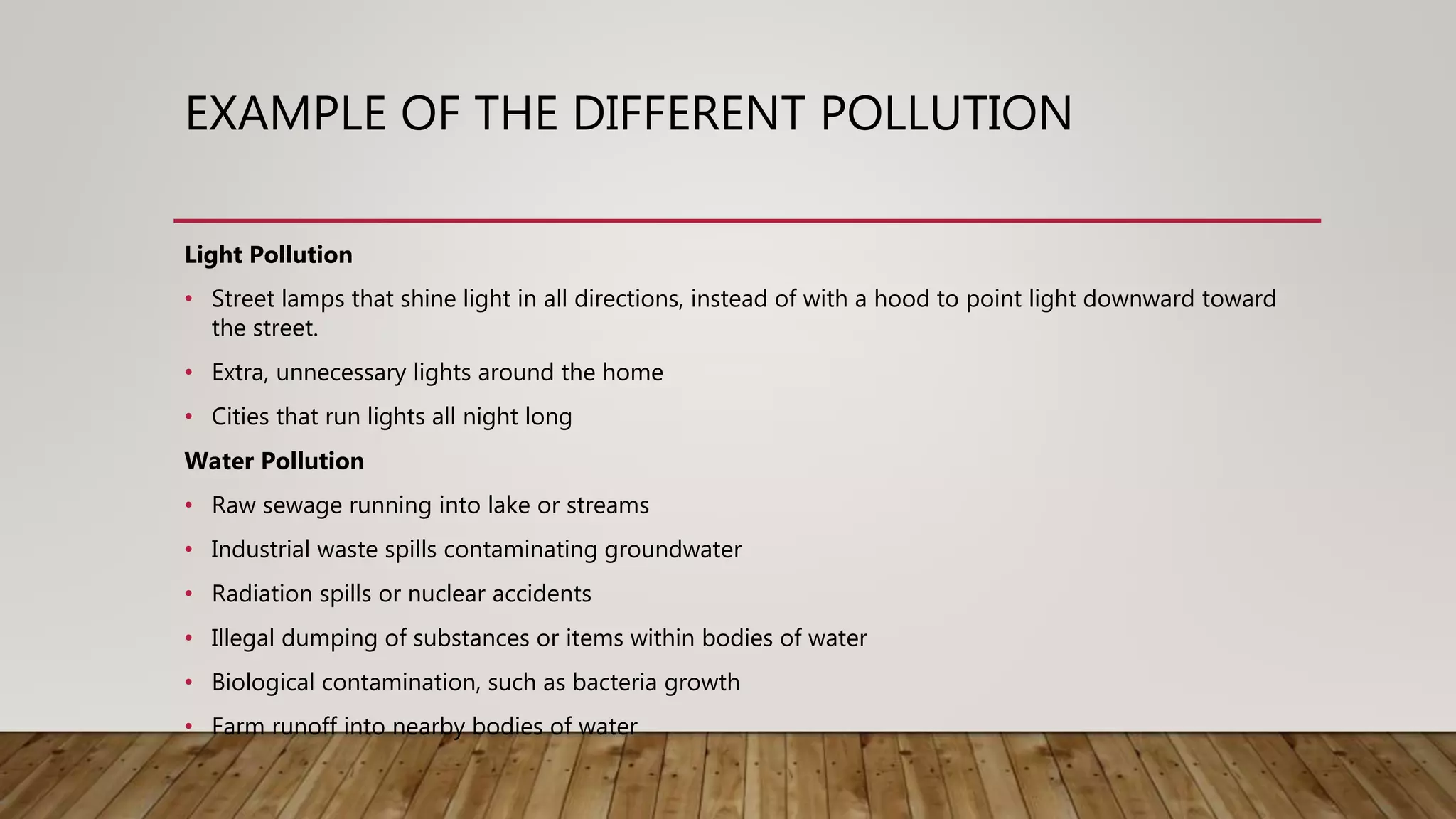 Types of Pollution | PPTX