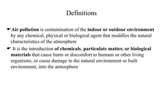 Pollution (DEFINITION, CAUSE,EFFECT AND PREVENTION/CONTROL MEASURES) | PPT