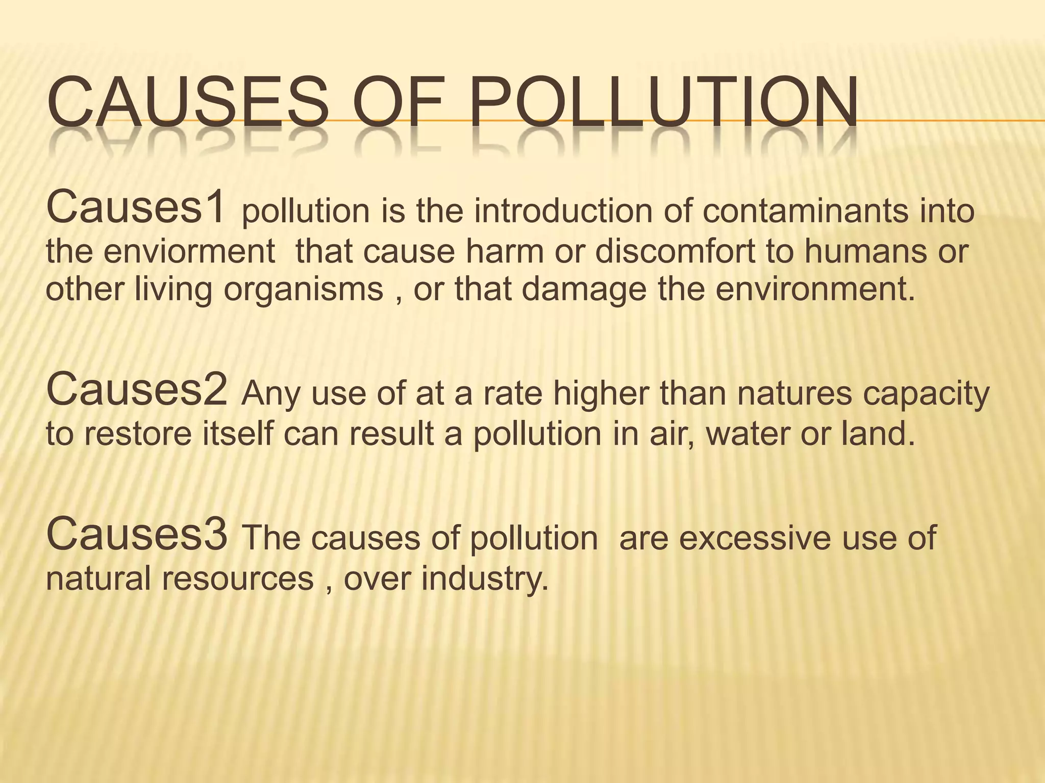 Pollution presentation | PPTX