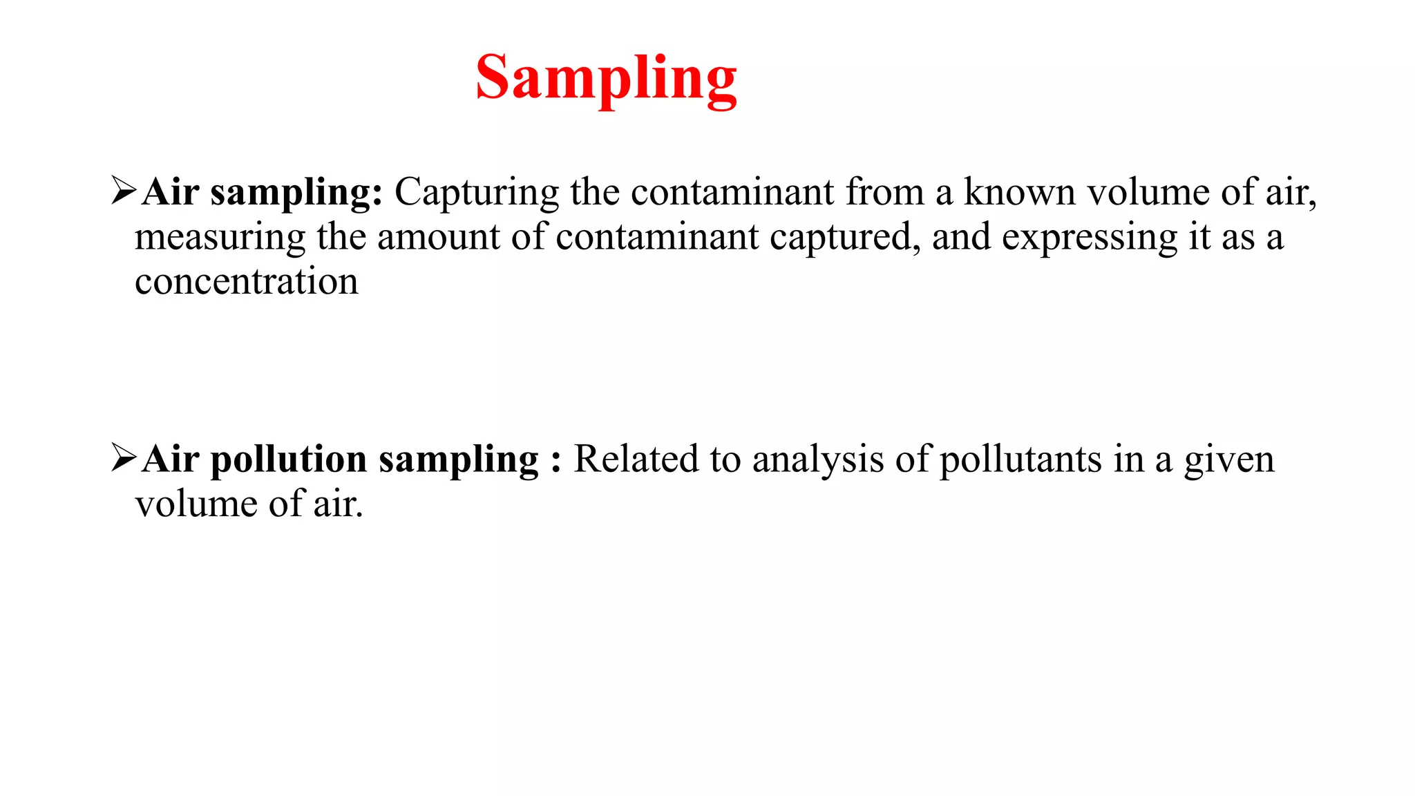 air Pollution sampling | PPTX