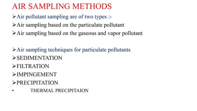 air Pollution sampling | PPTX