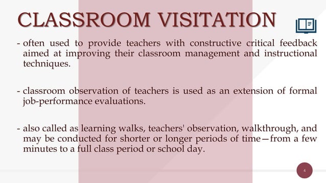 Polly_CLASSROOM VISITS AND OBSERVING THE TEACHING-LEARNING SITUATION.pptx | Educational ...