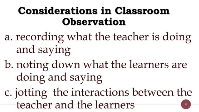 Polly_CLASSROOM VISITS AND OBSERVING THE TEACHING-LEARNING SITUATION.pptx | Educational ...