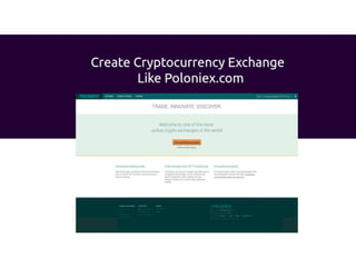 Poloniex Clone Script - Cryptocurrency Trading Platform | PPT