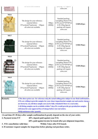 Polo t- shirt quotation | PDF