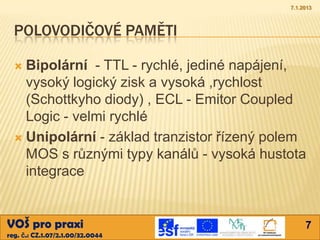 Polovodičové paměti | PPTX