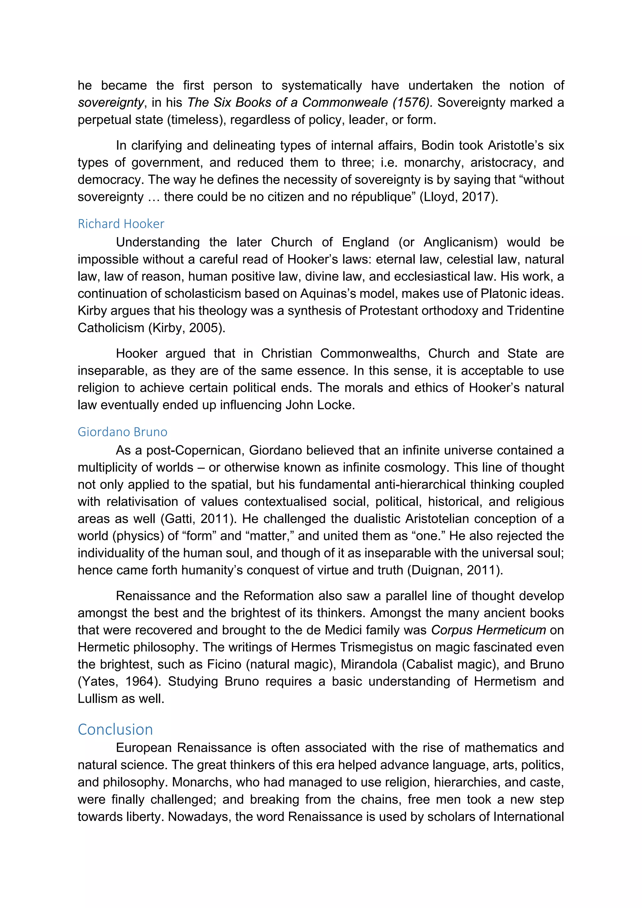 Political Philosophy during the Renaissance | PDF