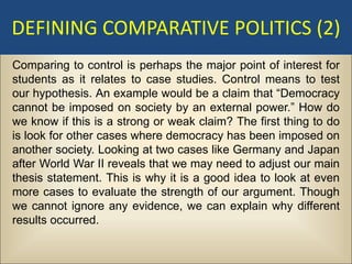Political Science 2 – Comparative Politics - Power Point #2 | PDF