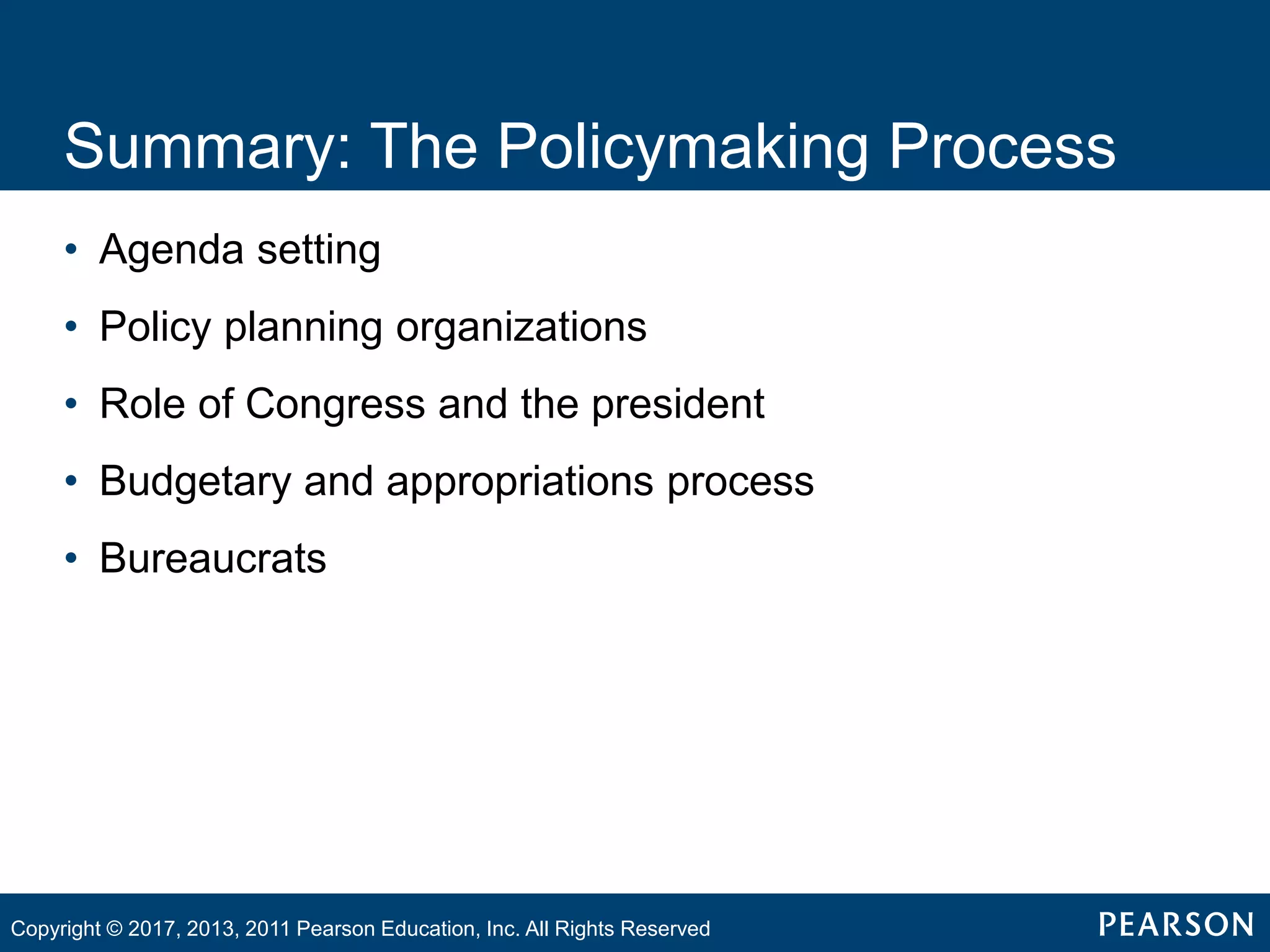 Pols 3346 chapter 3 policymaking process (dye) | PPTX