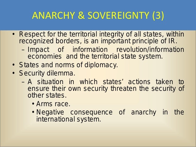 Anarchy Definition International Relations : Realist International ...