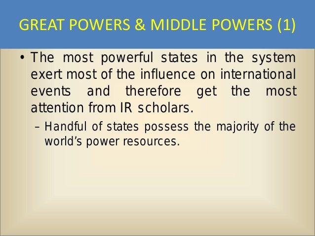 Political Science 7 – International Relations - Power Point #4