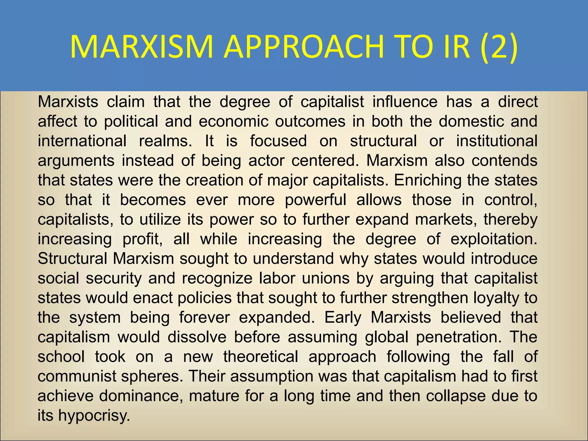 Political Science 7 – International Relations - Power Point #6 | PDF