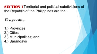 POLSC16 Article X Sections 1-5 | PPT