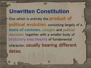 Polsc2 4 kinds of constitution | PPTX