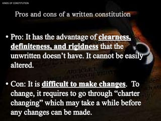 Polsc2 4 kinds of constitution | PPTX