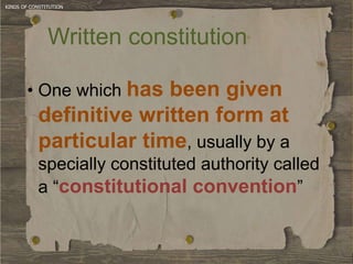 Polsc2 4 kinds of constitution | PPTX