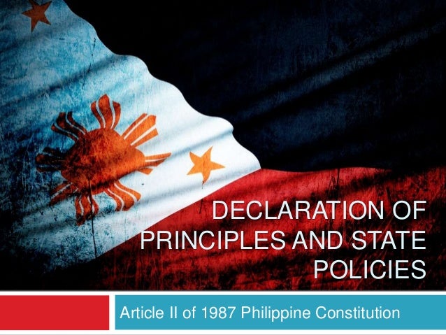 Polsc2 9 declaration of principle and state policies - i
