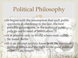 Polsc22 1 introduction to political philosophy | PPTX