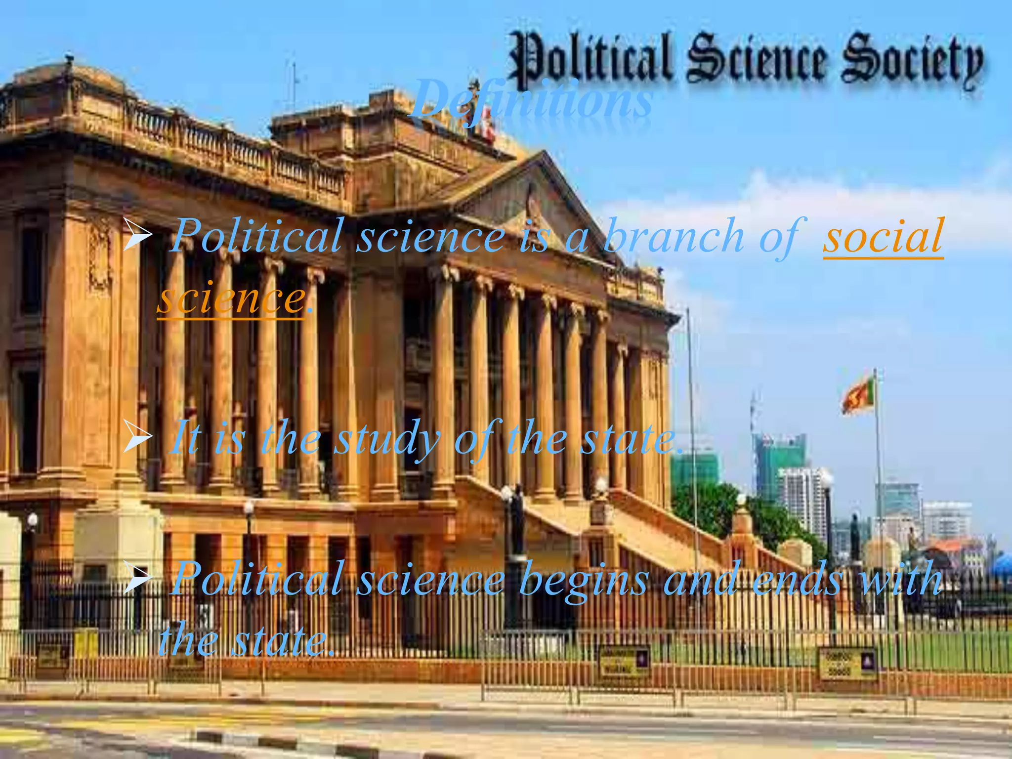 Nature and Scope of Political Science | PPTX