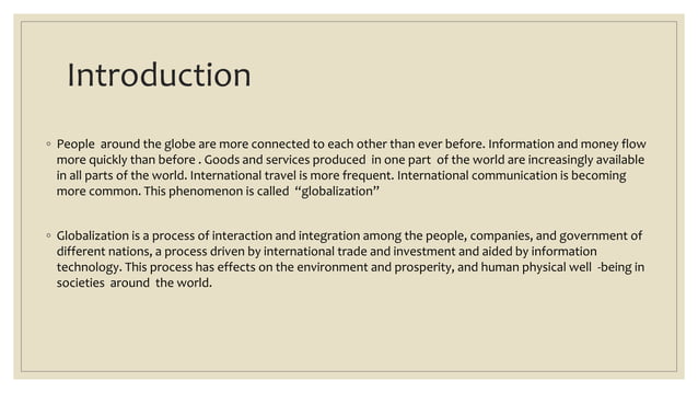 Globalisation | PPTX
