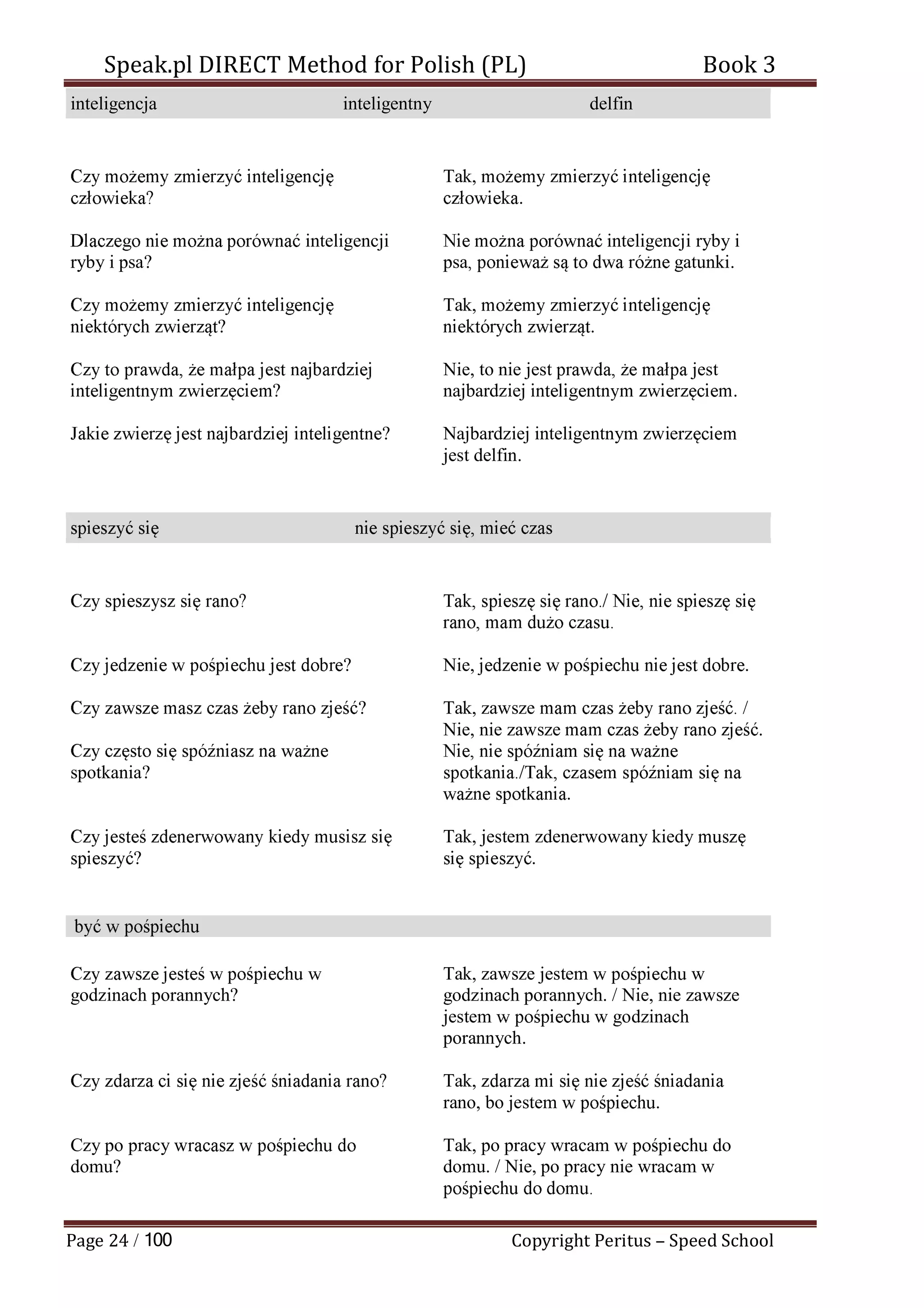 polish for foreigners book 3 DIRECT METHOD book | PDF