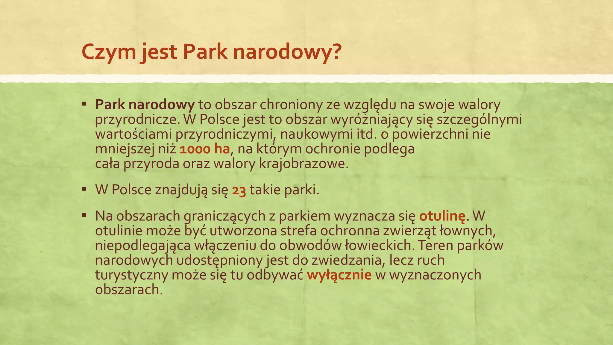 Polskie parki narodowe | PPTX