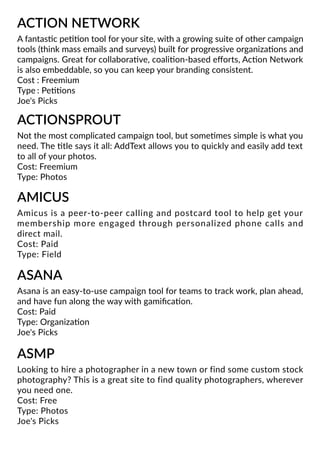 100 Campaign Tools for Political & Advocacy Campaigns | Political ...