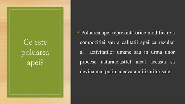 Poluarea apei | PPTX