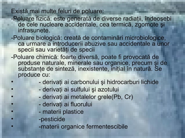 Poluarea mediului | PPT