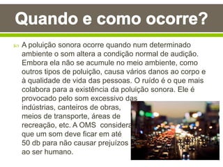 Poluição sonora e visual | PPTX