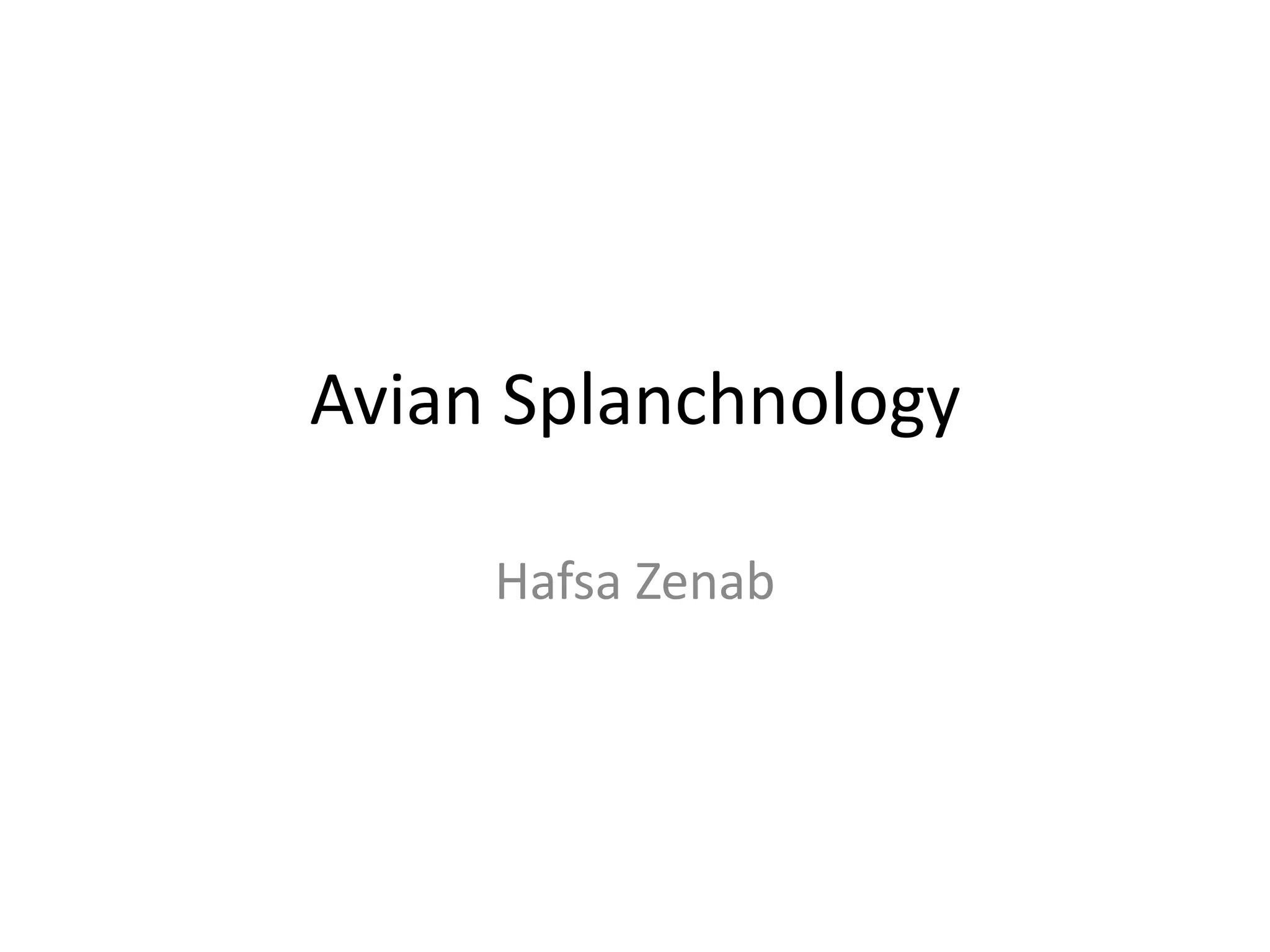 Veterinary Anatomy of Polutry splanchnology | PDF
