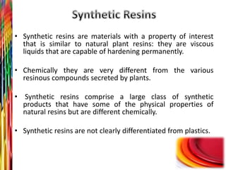 Synthetic Resins | PPTX