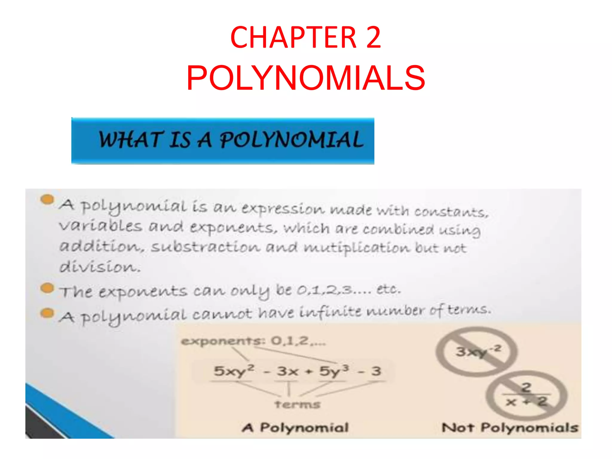 Class 10 Maths Ch Polynomial PPT | PPTX