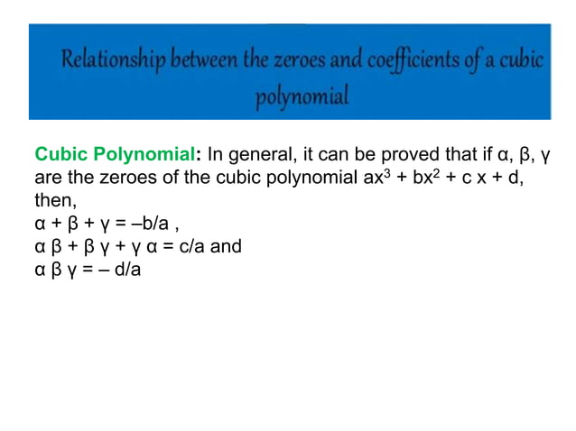 Class 10 Maths Ch Polynomial PPT | PPTX