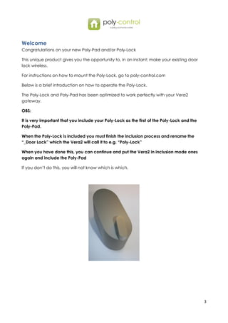 Poly control userguide-poly-lock_and_poly-pad_us | PDF