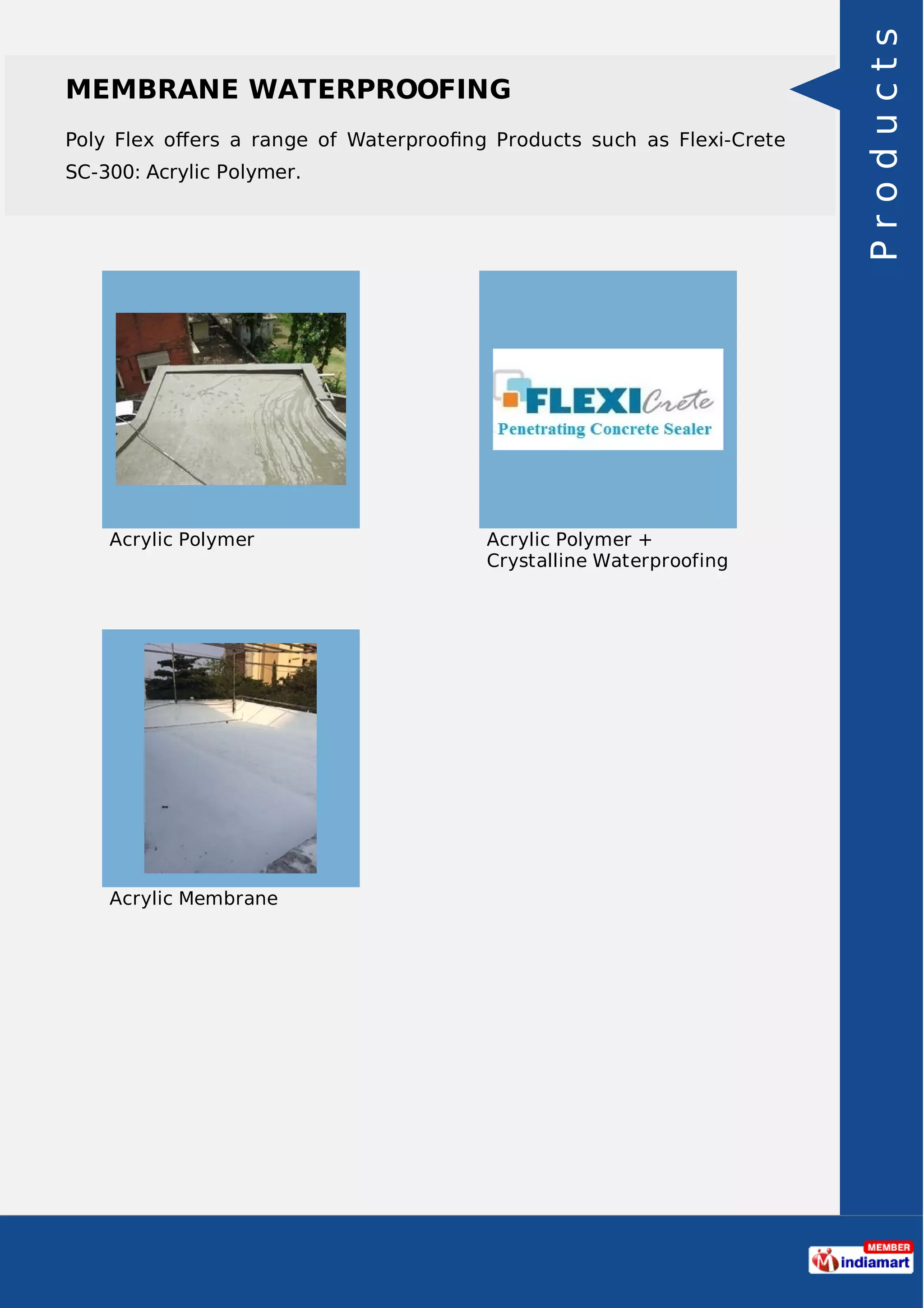 Poly flex Waterproofing material and systems | PDF