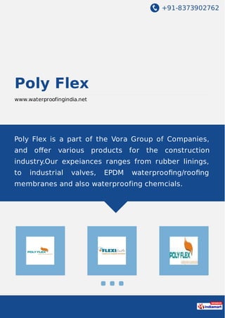 Poly flex Waterproofing material and systems | PDF