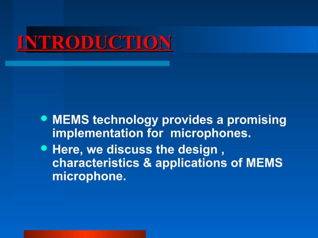Poly seminar-mems microphone jamsheed | PPT