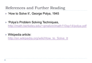 Polya problem solving cycle | PPTX