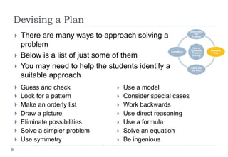 Polya problem solving cycle | PPTX