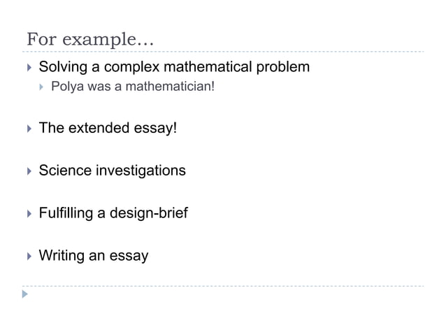 Polya problem solving cycle | PPTX