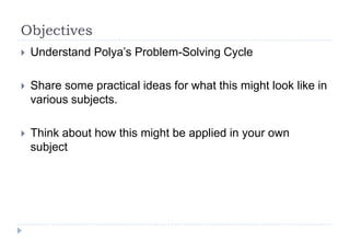 Polya problem solving cycle | PPT