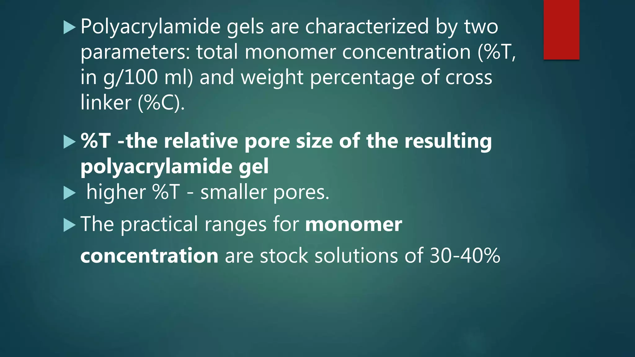 Polyacrylamide gel electrophoresis | PPTX