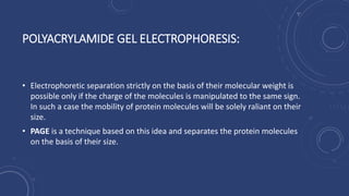 Polyacrylamide gel electrophoresis | PPTX