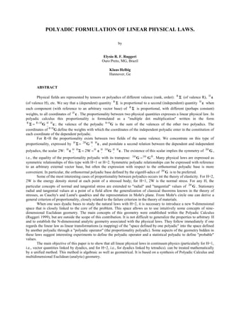 Polyadic formulation of linear physical laws | PDF | Chemistry | Science