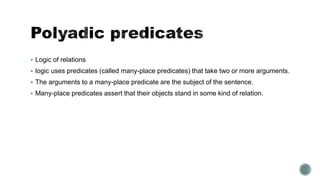 Polyadic predicates | PPT