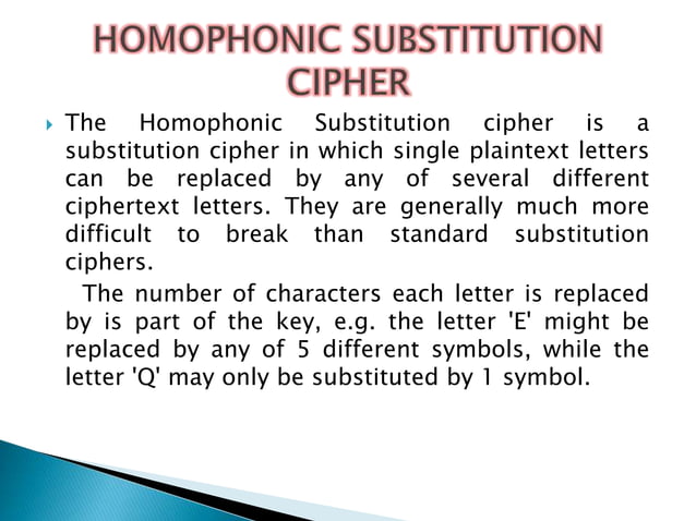 Polyalphabetic Substitution Cipher | PPT