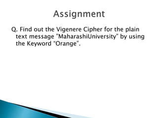 Polyalphabetic Substitution Cipher | PPT