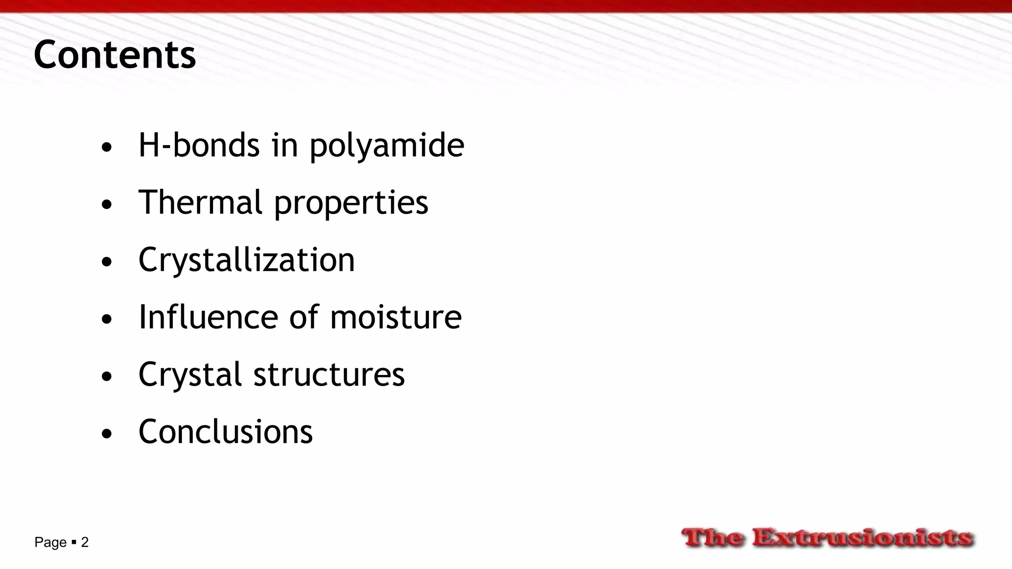 Polyamide crystallization structures | PPSX