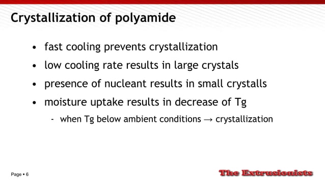 Polyamide crystallization structures | PPSX